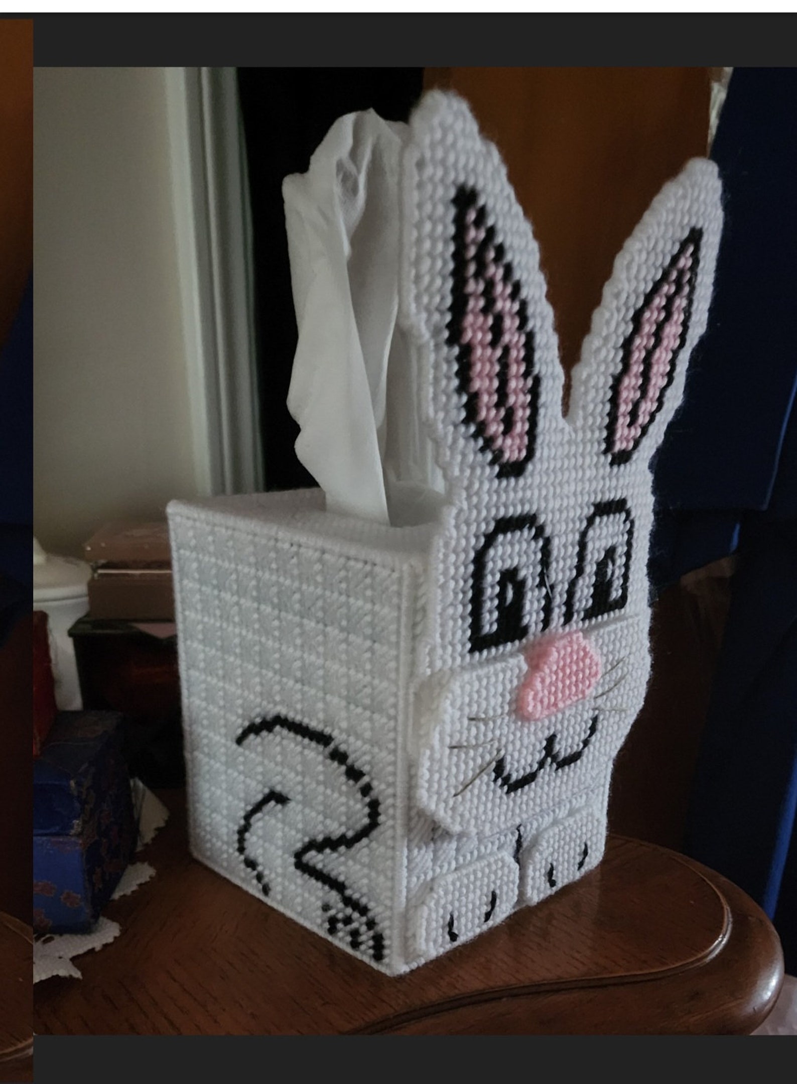 New Handmade Made to Order. Brown Bunny Tissue Box Cover-plastic Canvas ...