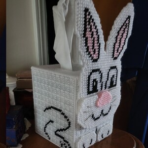 New Handmade Made to Order. Brown Bunny Tissue Box Cover-plastic Canvas ...