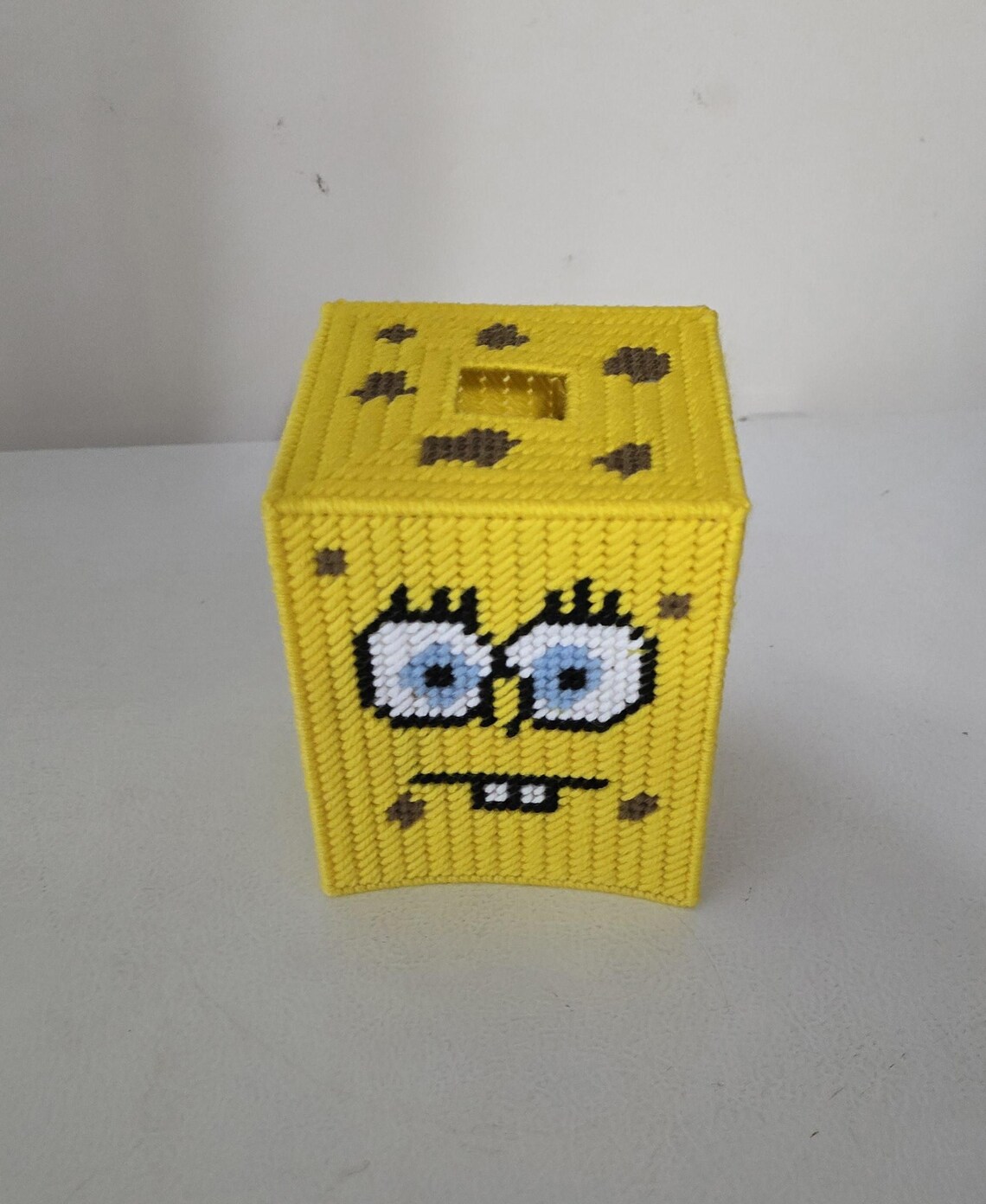 New Handmade Plastic Canvas Spongebob Tissue Box Cover This Item is ...
