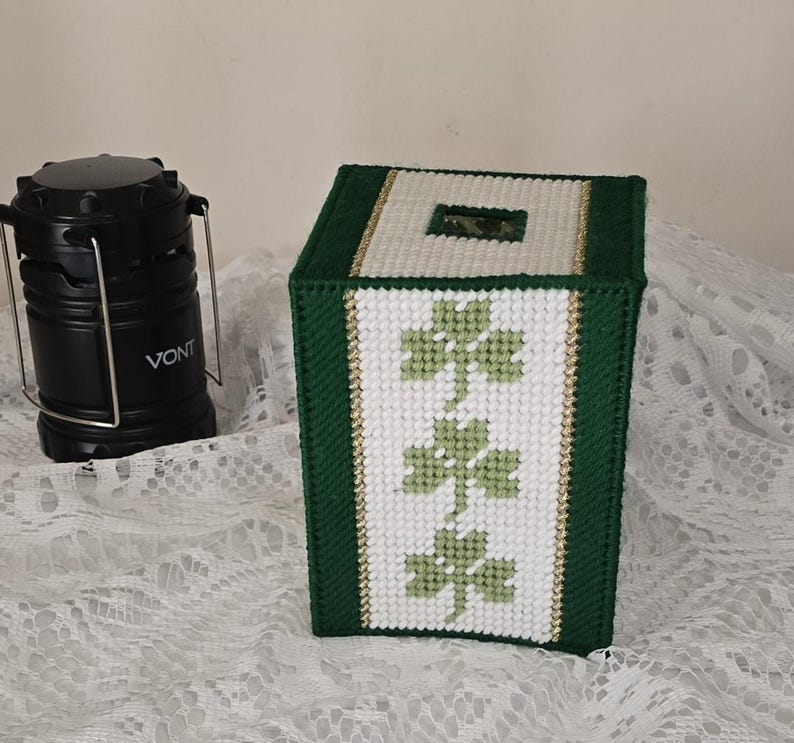 Made to Order. Shamrock (st Patrick's Day)plastic Canvas Tissue Box ...