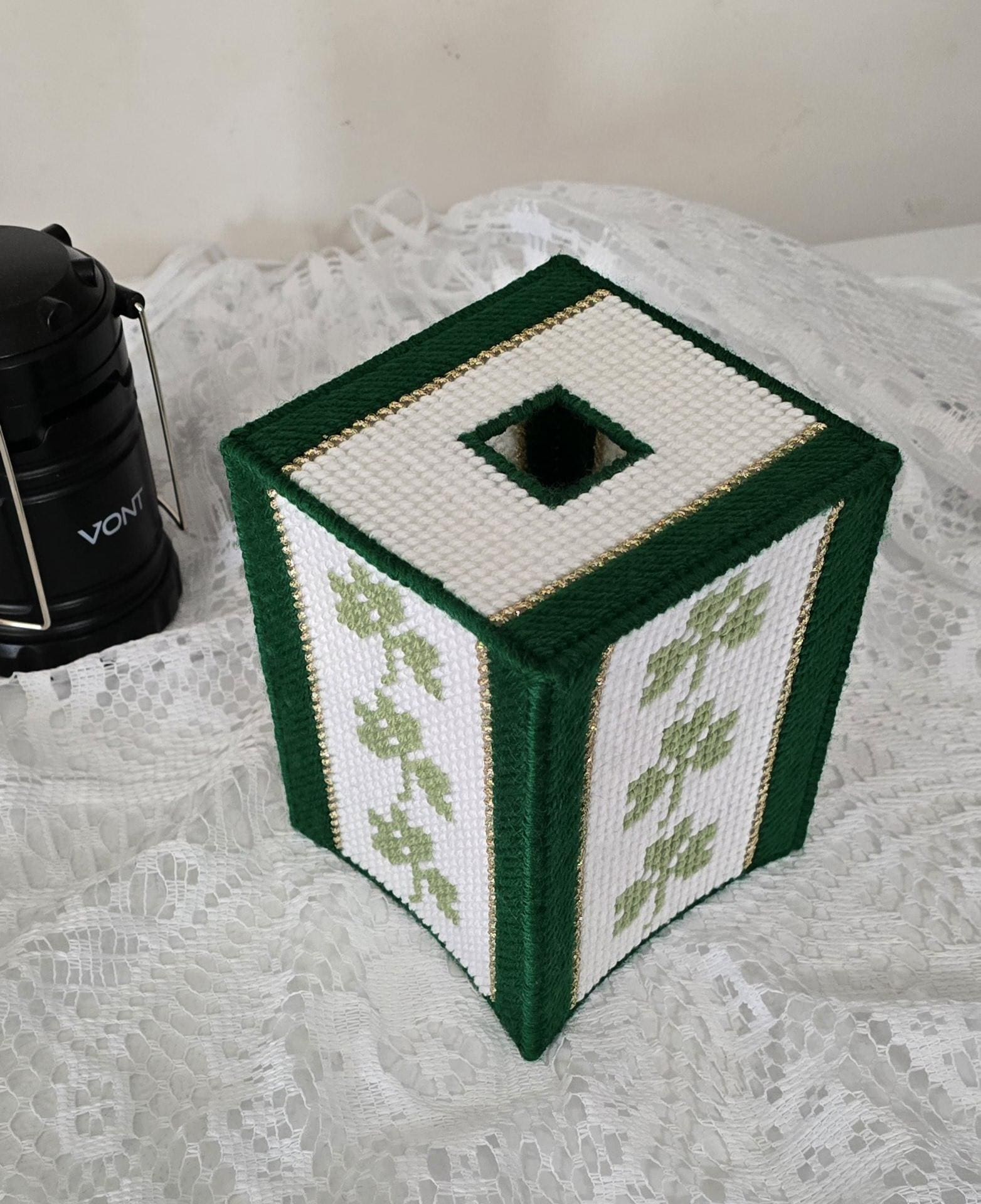 Made to Order. Shamrock (st Patrick's Day)plastic Canvas Tissue Box ...