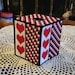New Handmade Red Heart and Checkers Tissue Box Plastic Canvas Cover ...