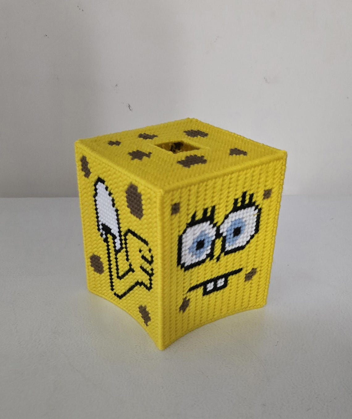 New Handmade Plastic Canvas Spongebob Tissue Box Cover This Item is ...