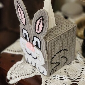 New Handmade Made to Order. Brown Bunny Tissue Box Cover-plastic Canvas ...
