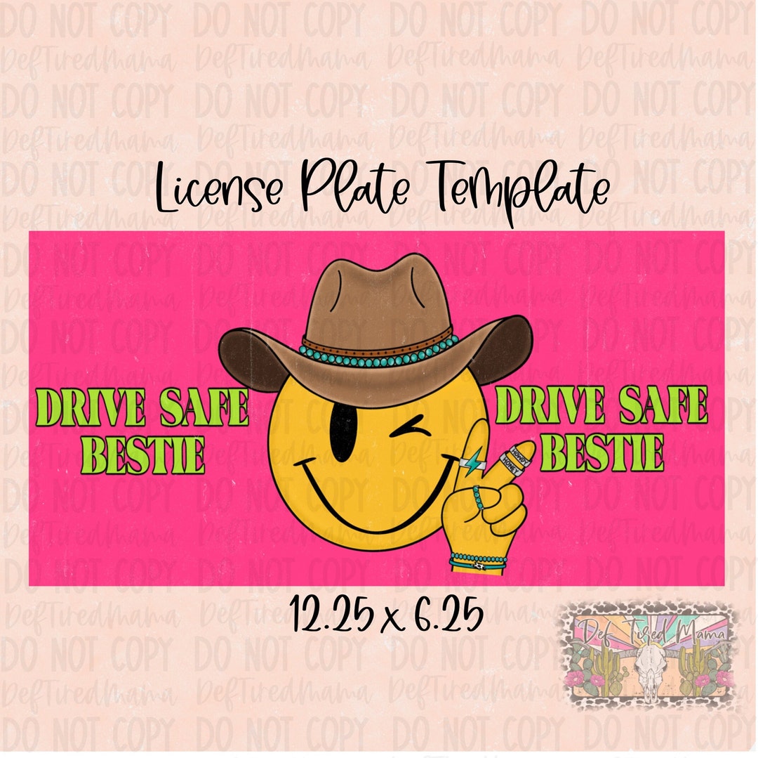 ORIGINAL CREATOR License Plate DIGITAL Png Western Car Tag Png Car Tag ...