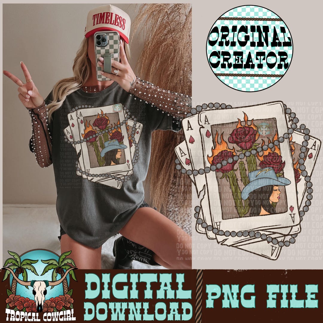 Western Playing Cards, Cowgirl Card Png, Playing Cards Png, Western ...