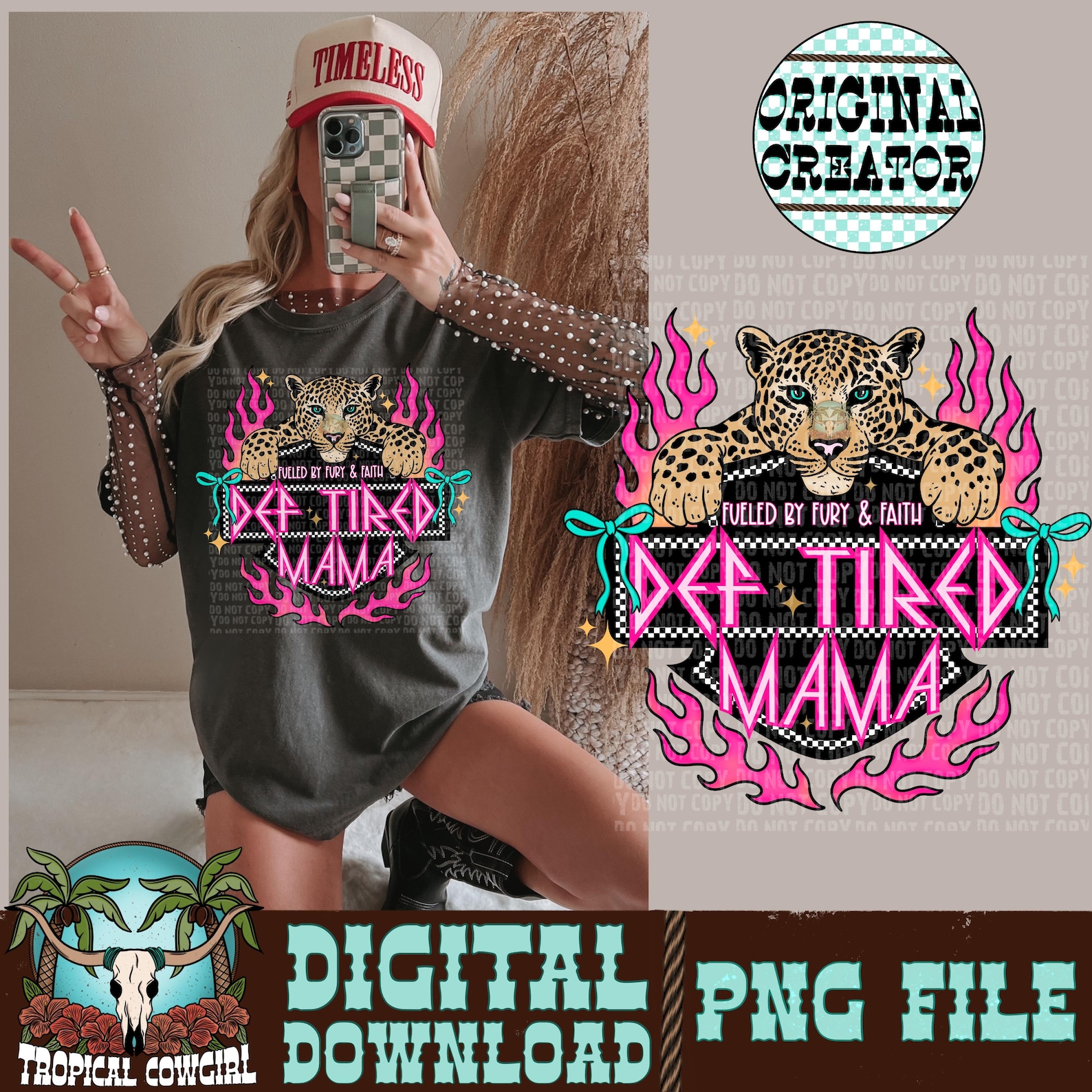 Def Tired Mama PNG, Leopard Graphic (digital Download) - Etsy