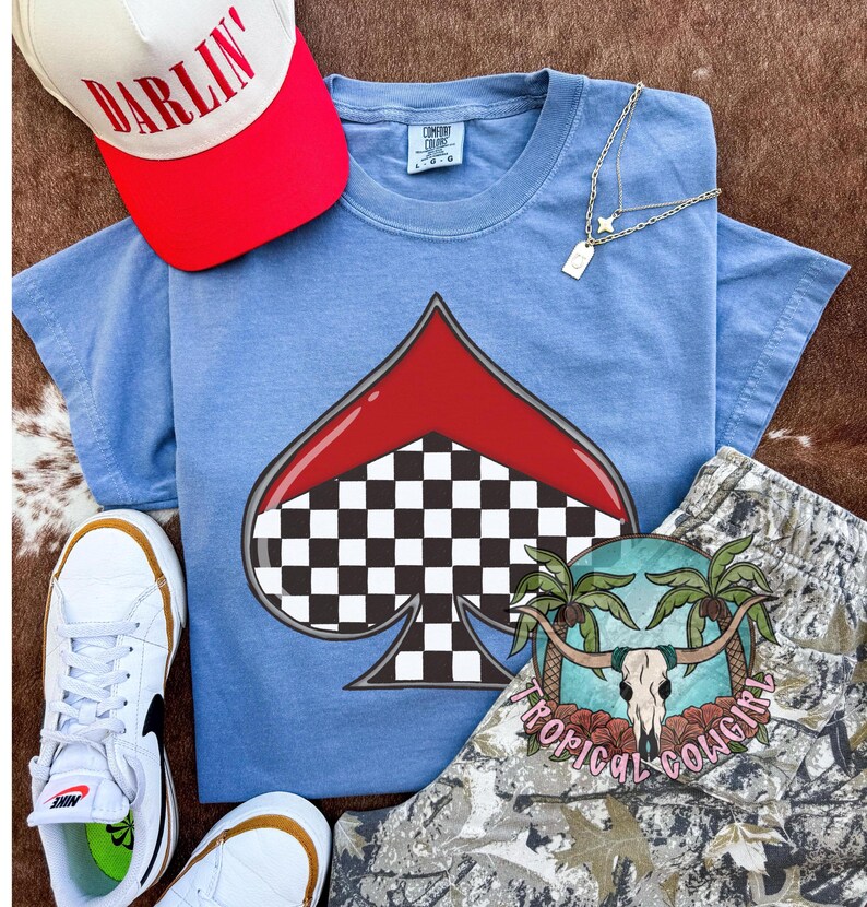 Checkered Spade Png, Western Spade Png, Western Shirt Design, Cowgirl ...