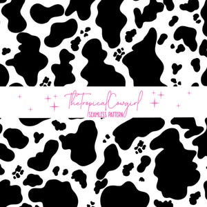 Cow Print Seamless Pattern, Cowhide Seamless Pattern, Repeating Cow ...