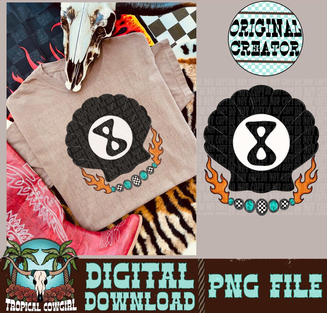 Eight Ball Shell Png, Western Beach Png, Beach Png, Western Png ...