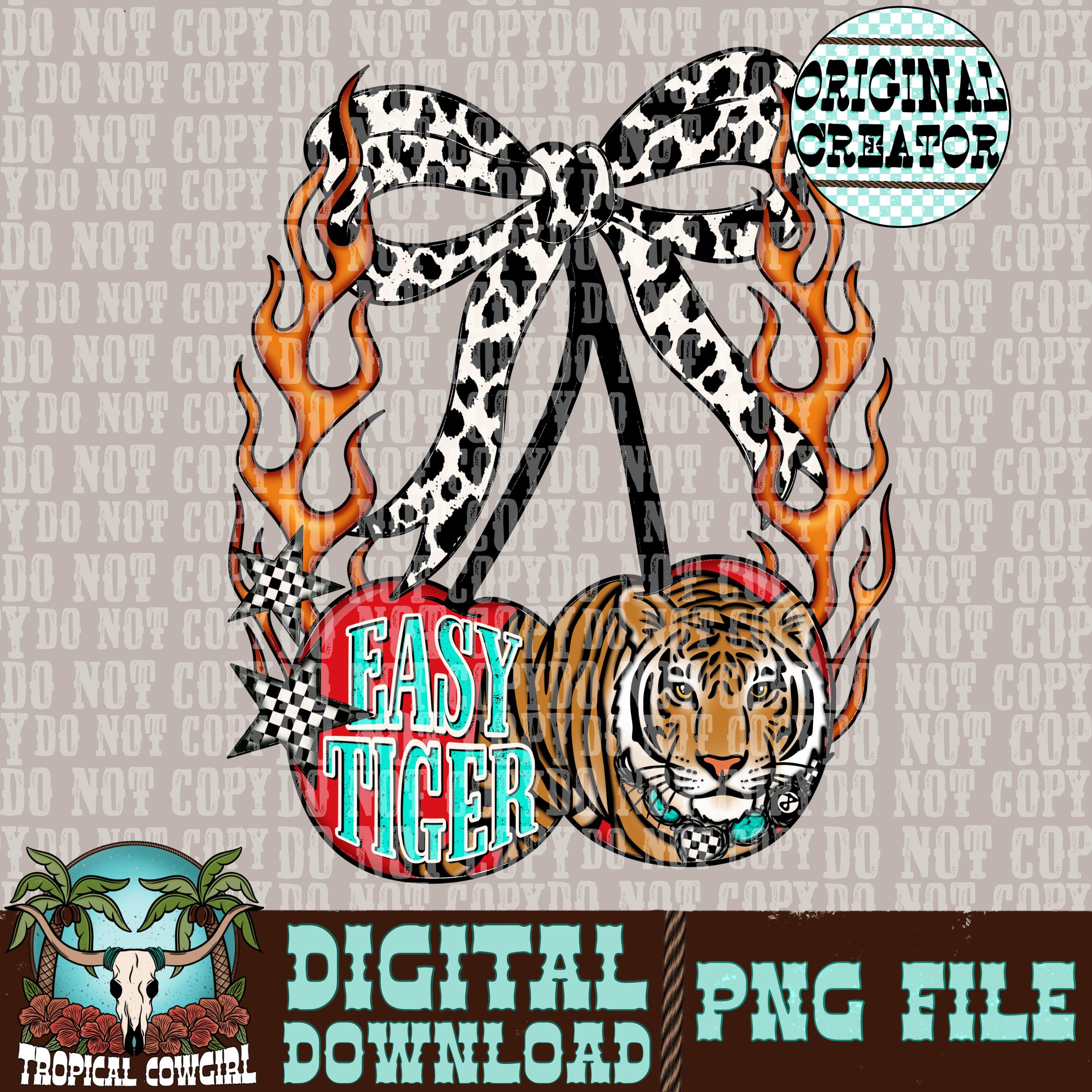 Easy Tiger Png, Easy Tiger Cherries Png, Tiger Png, Cherries Png ...