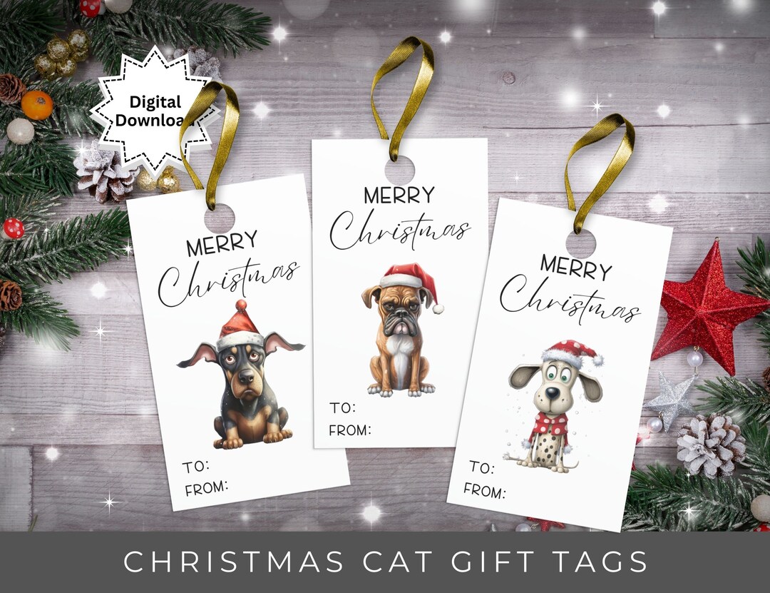 Printable Funny Dog Christmas Gift Tags Set of 10 Dog - Etsy