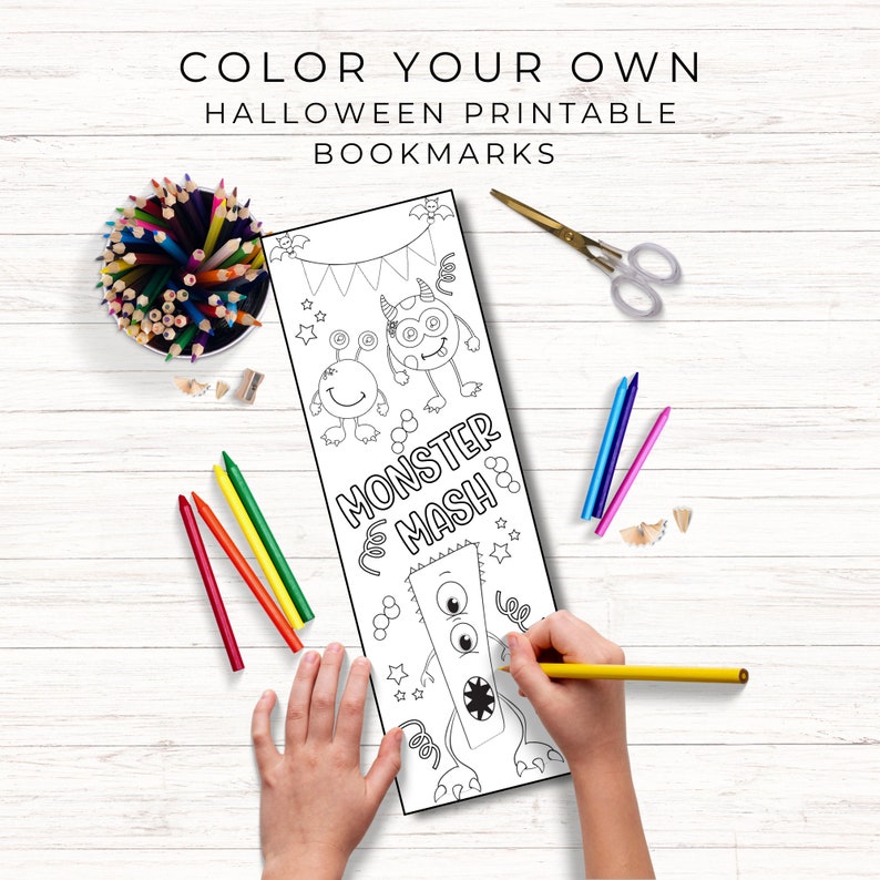 4 Printable Halloween Coloring Bookmarks | Reading Program Tool | Kids ...