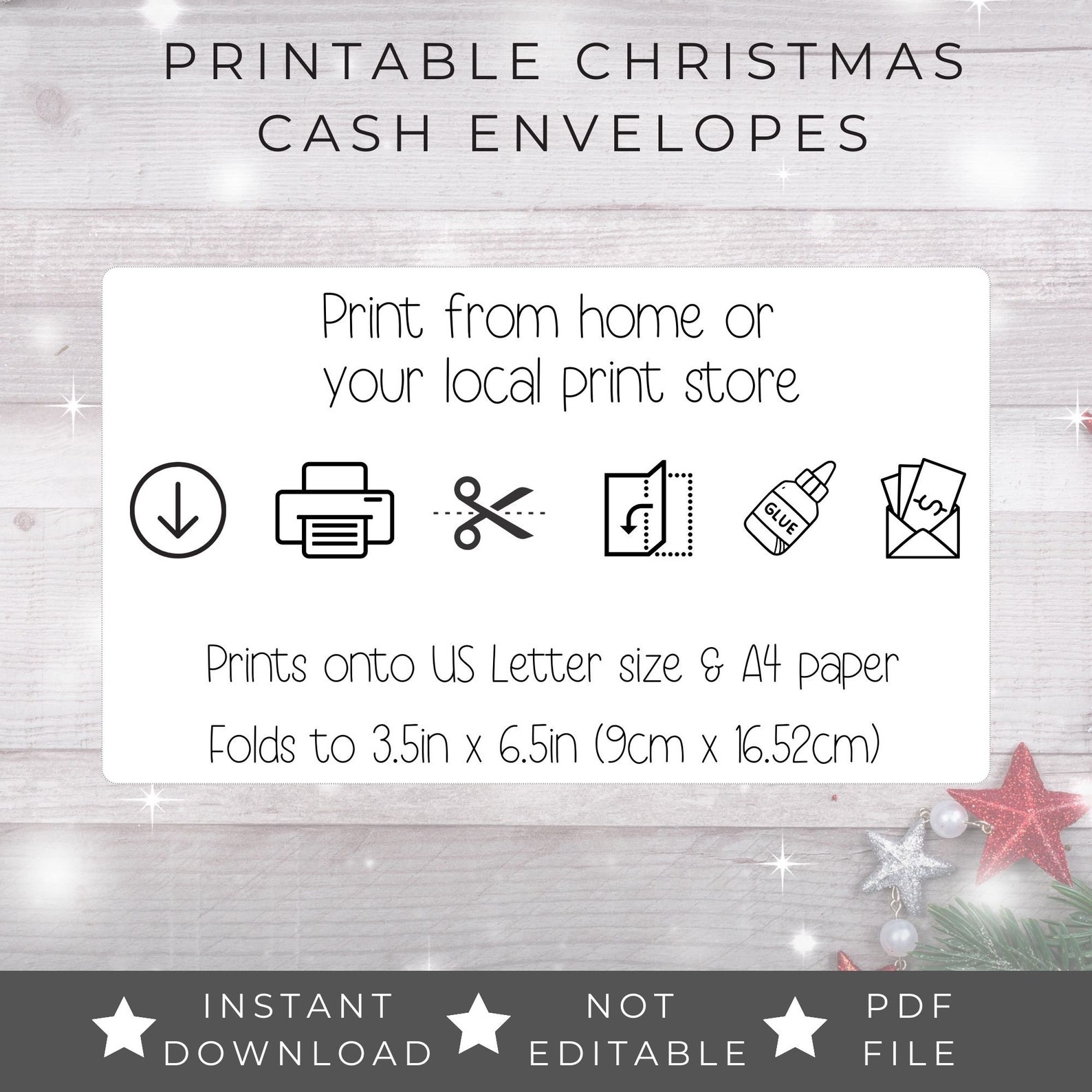 Printable Christmas Money Envelope Bundle | Set of 5 Fun Xmas Designs ...