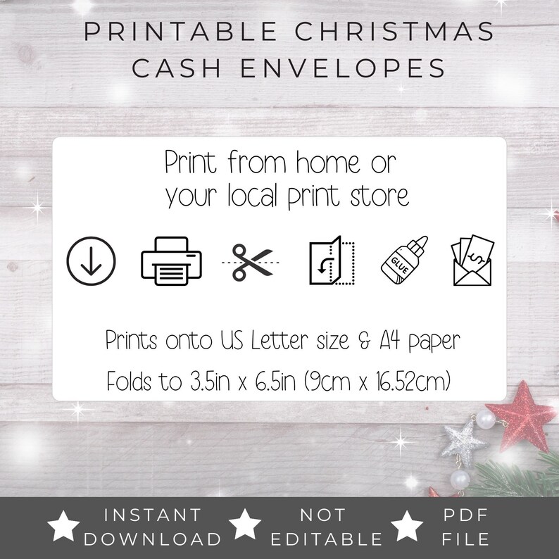 Printable Christmas Money Envelope Bundle | Set of 5 Fun Xmas Designs ...