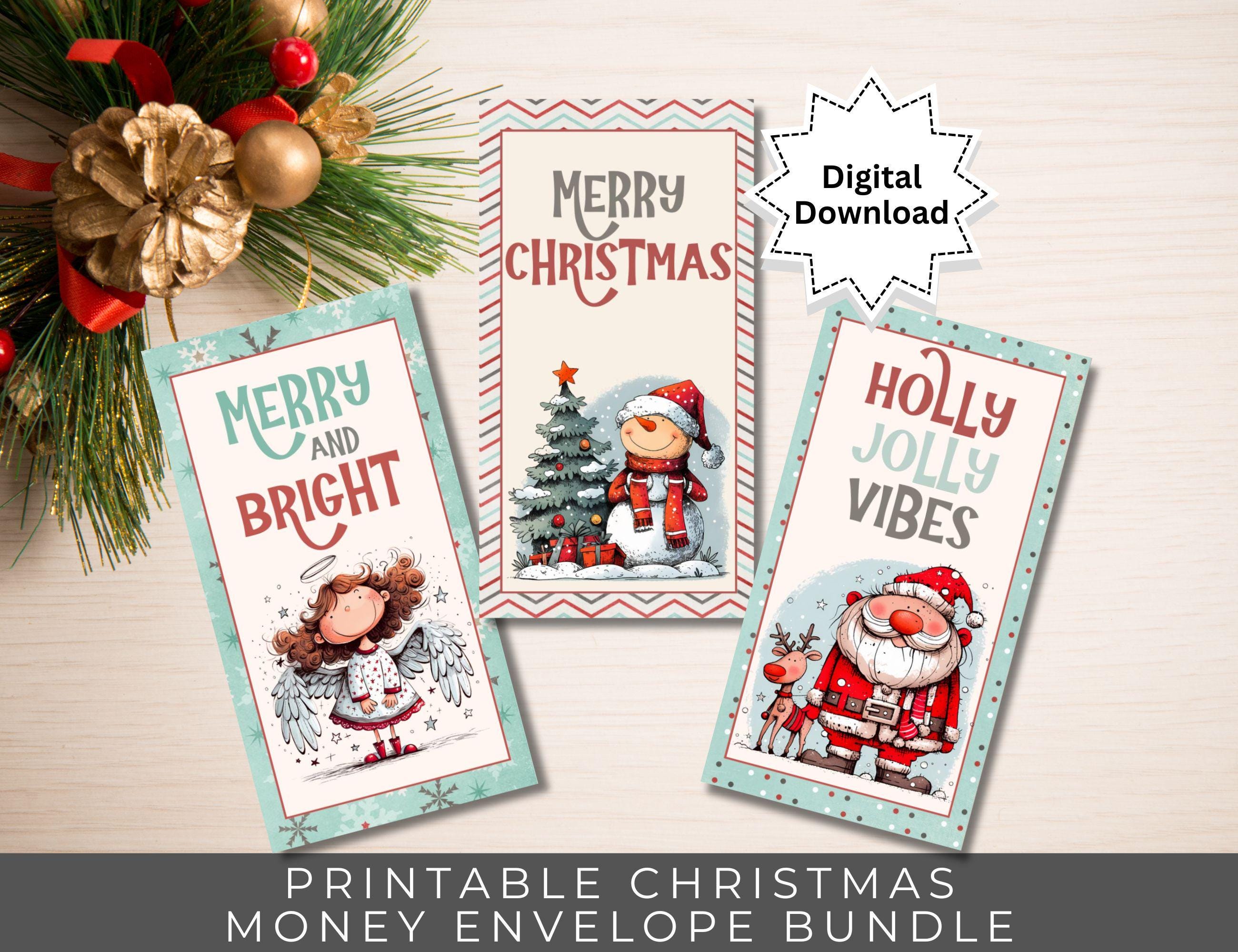 Christmas Money Envelope Printable - Quirky Christmas Designs | Set of ...