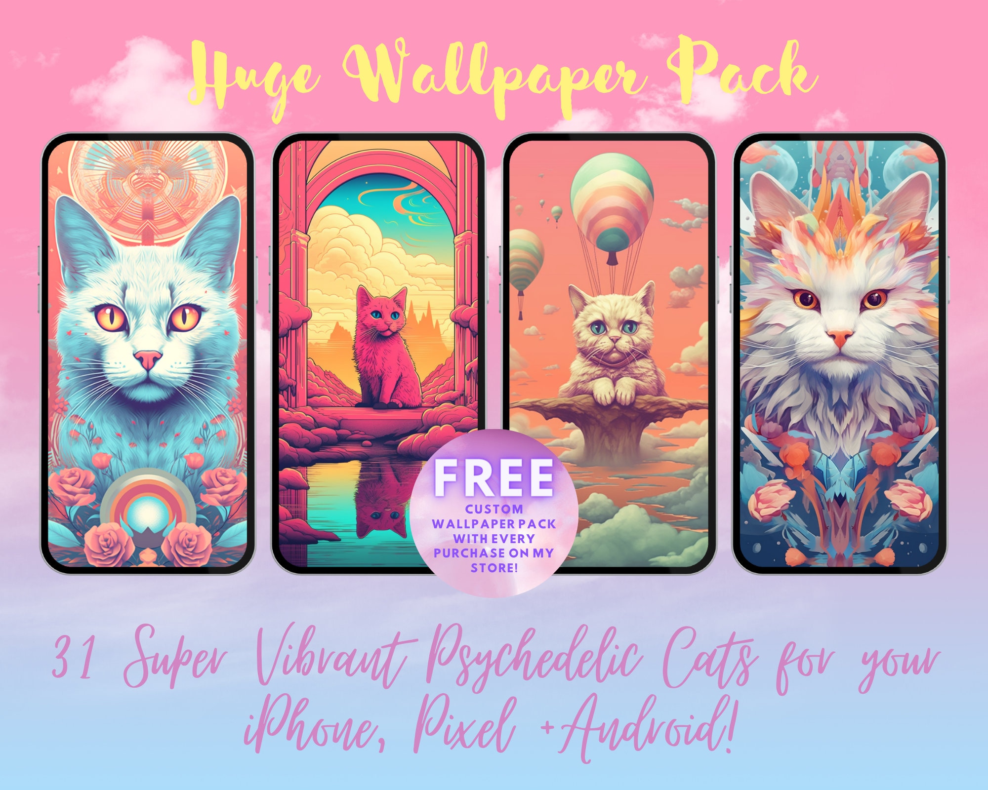 Psychedelic Cat Iphone Wallpapers