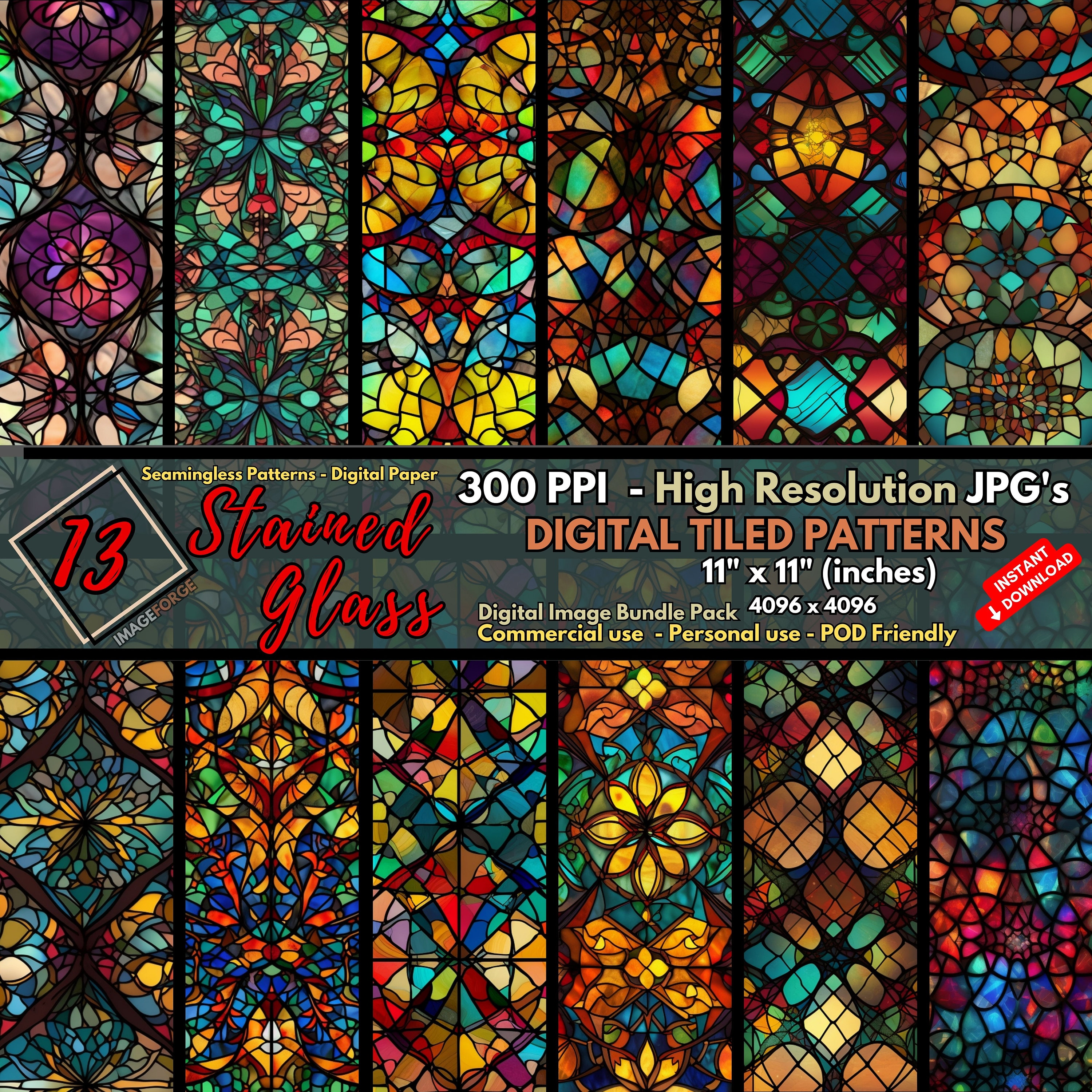 Simple Stained Glass Window Texture