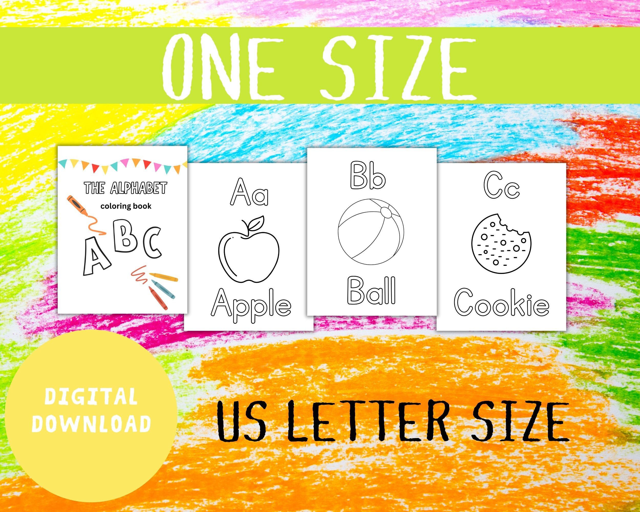 Letters of the Alphabet Coloring Pages for Kids Easy Download and Print ...