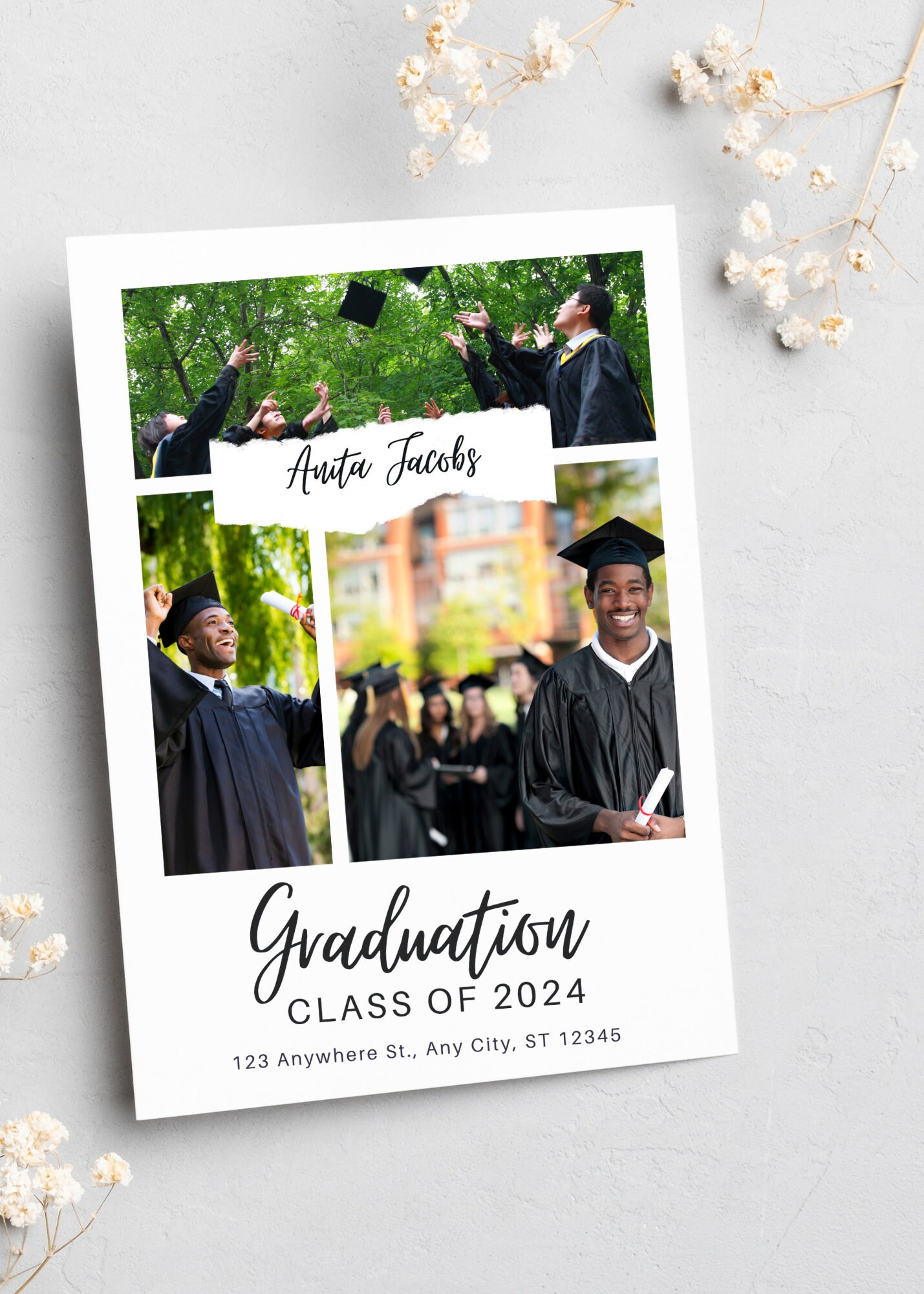 Graduation Announcement Edit & Print Canva Announcement Template - Etsy