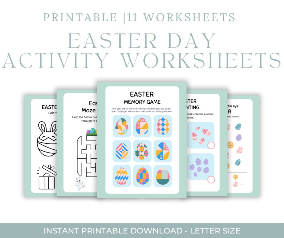 Easter Day Fun Worksheets Holiday Family Fun Easy Download and Print ...