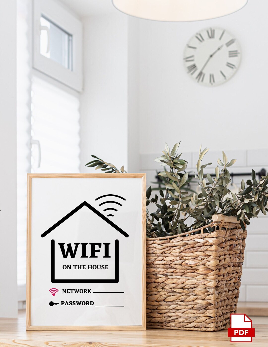 Print at Home WIFI Password Instant Download Air B and B Sign Ready to ...