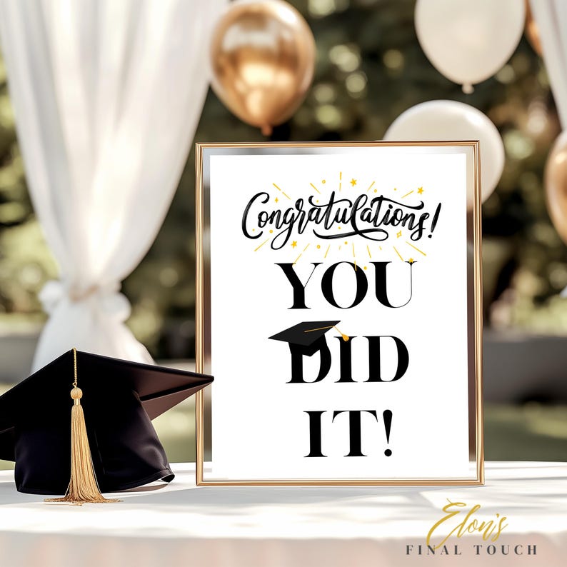 You Did It! Graduation SVG PNG Files - Etsy