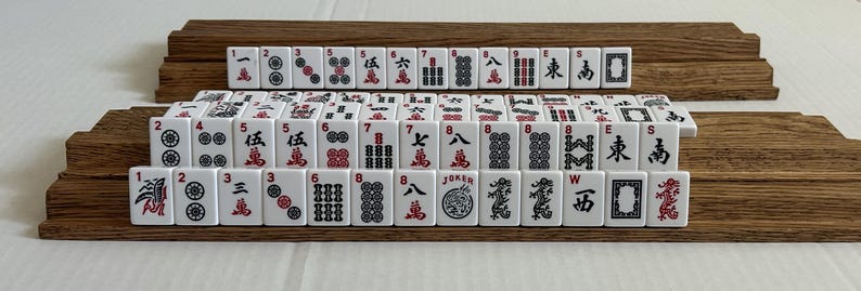 A Set of Two (2) Siamese Mahjong Racks Made for Two Players. - Etsy