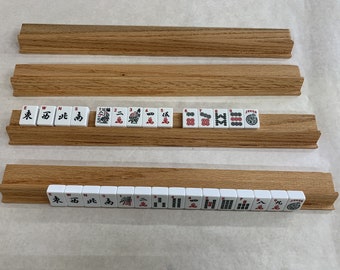 Pack of 4 IMPERFECT Hardwoood Mahjong Tile Racks - Straight-backed - Etsy