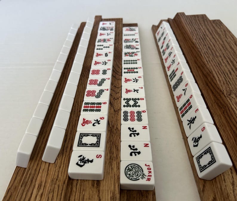 A Set of Two (2) Siamese Mahjong Racks Made for Two Players. - Etsy