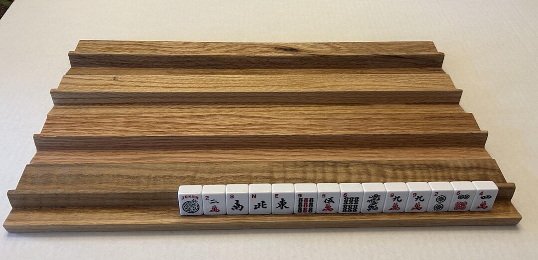 Mismatched, Large Oversized Oak Mahjong Racks for Larger Tiles ...