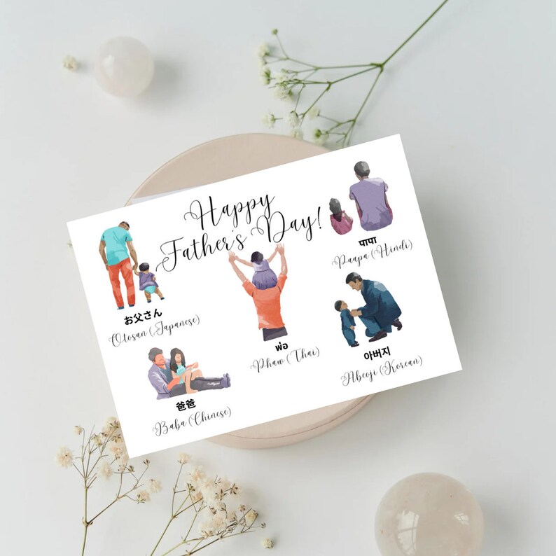 Happy Father's Day Printable Digital Card Father in - Etsy