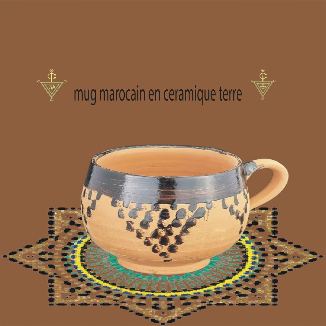 Mug Marocain en Céramique Terre Cuite Rouge livraison gratuite - Etsy ...