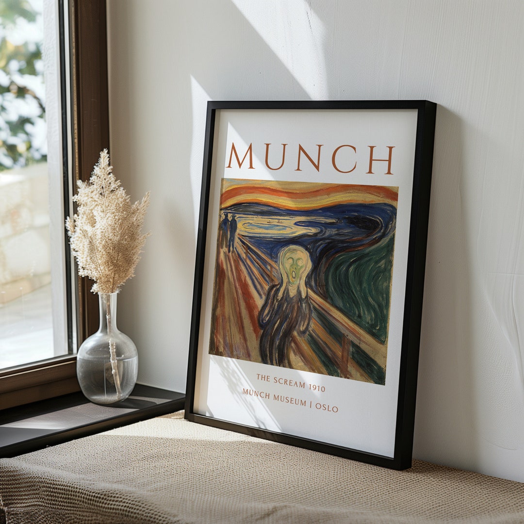 Edvard Munch the Scream Poster, Exhibition Poster, Edvard Munch Print ...