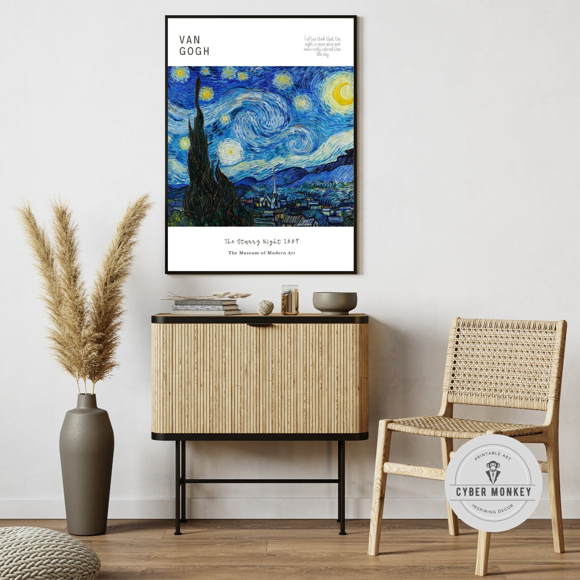 Vincent Van Gogh, Van Gogh Canvas, the Starry Night, Museum Exhibition ...