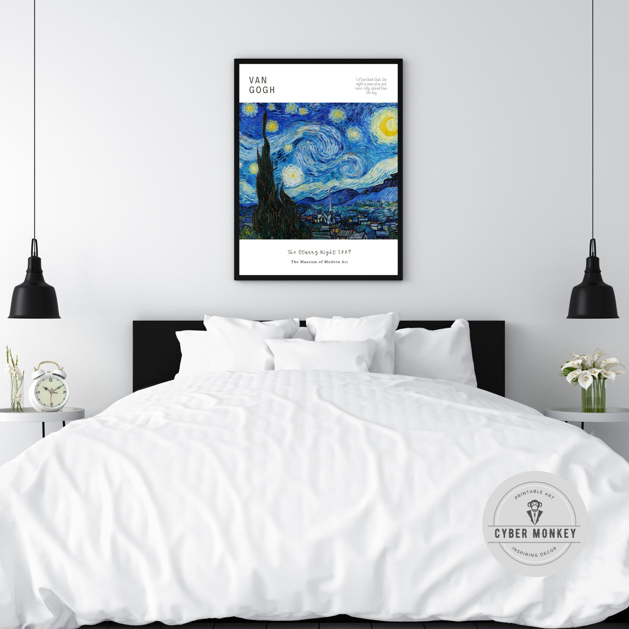 Vincent Van Gogh, Van Gogh Canvas, the Starry Night, Museum Exhibition ...