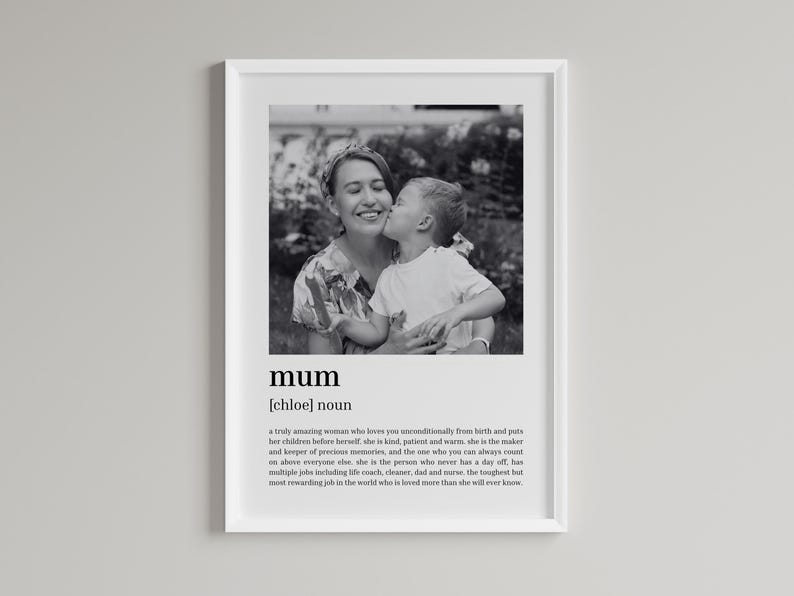 Custom Mum Definition Print, Personalized Definition Print, Quote Print ...