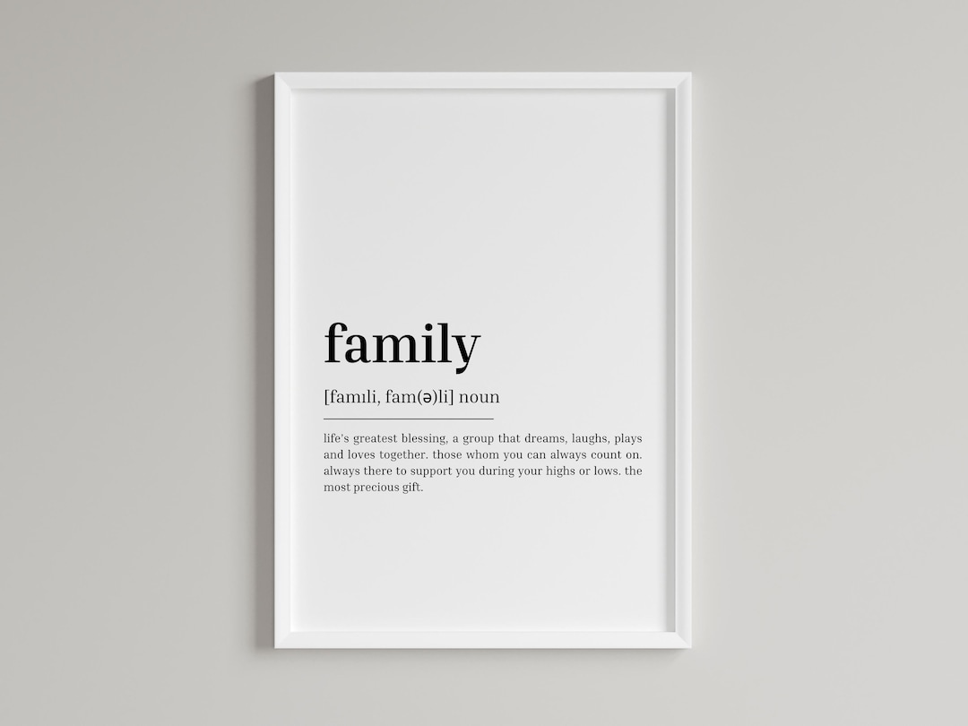 Family Definition Print, Quote Print, Definition Print, Family Quote ...