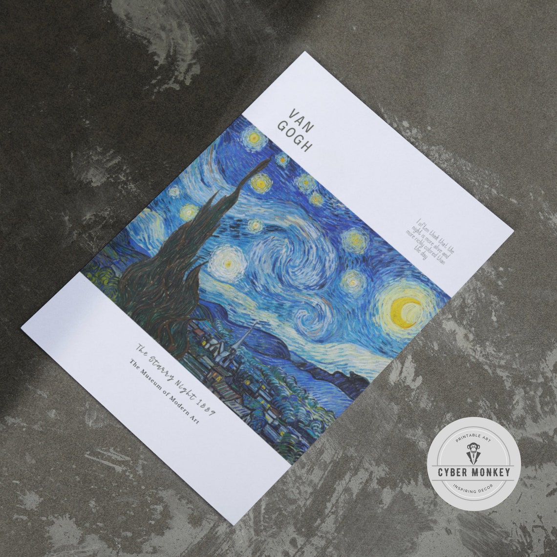 Vincent Van Gogh, Van Gogh Canvas, the Starry Night, Museum Exhibition ...