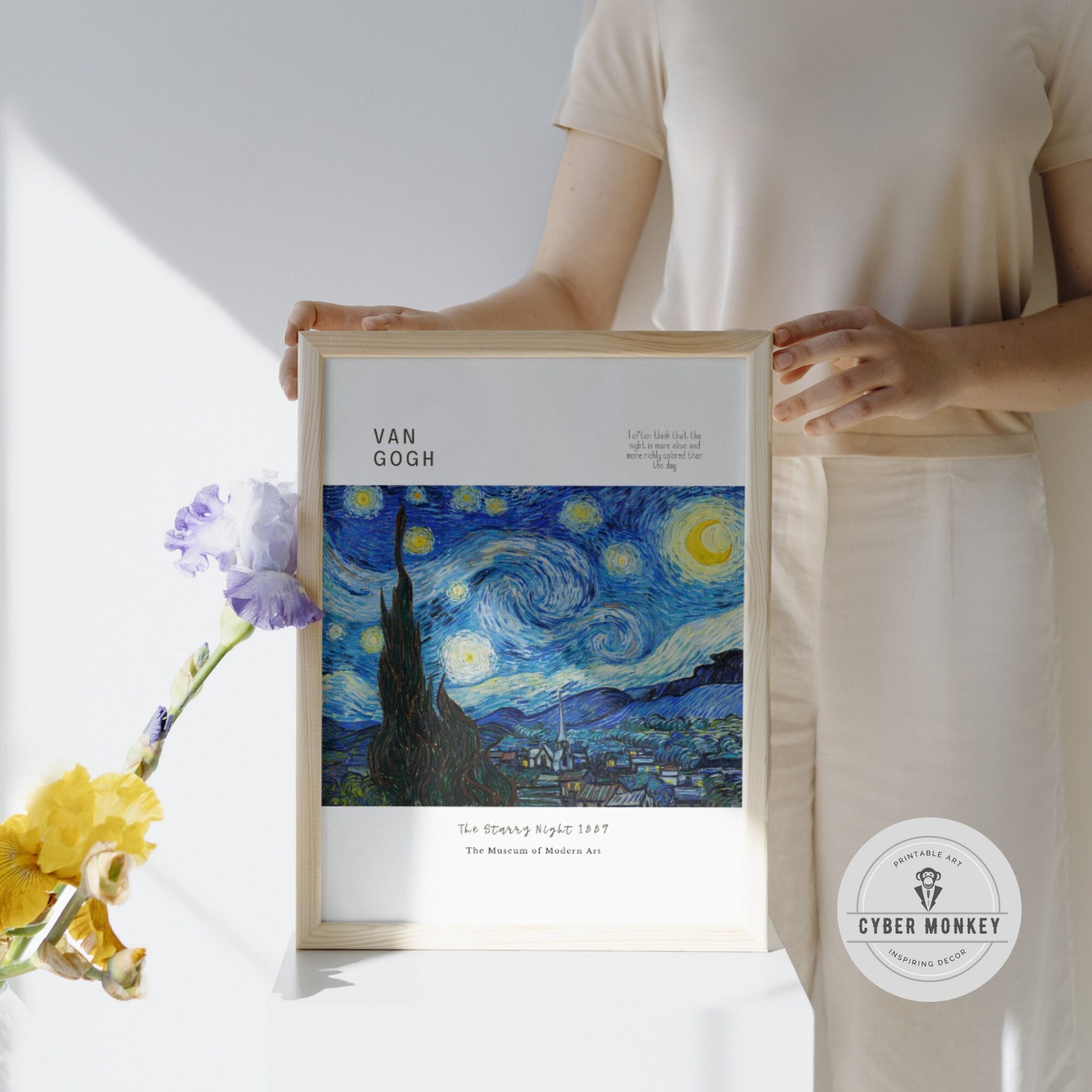 Vincent Van Gogh, Van Gogh Canvas, the Starry Night, Museum Exhibition ...