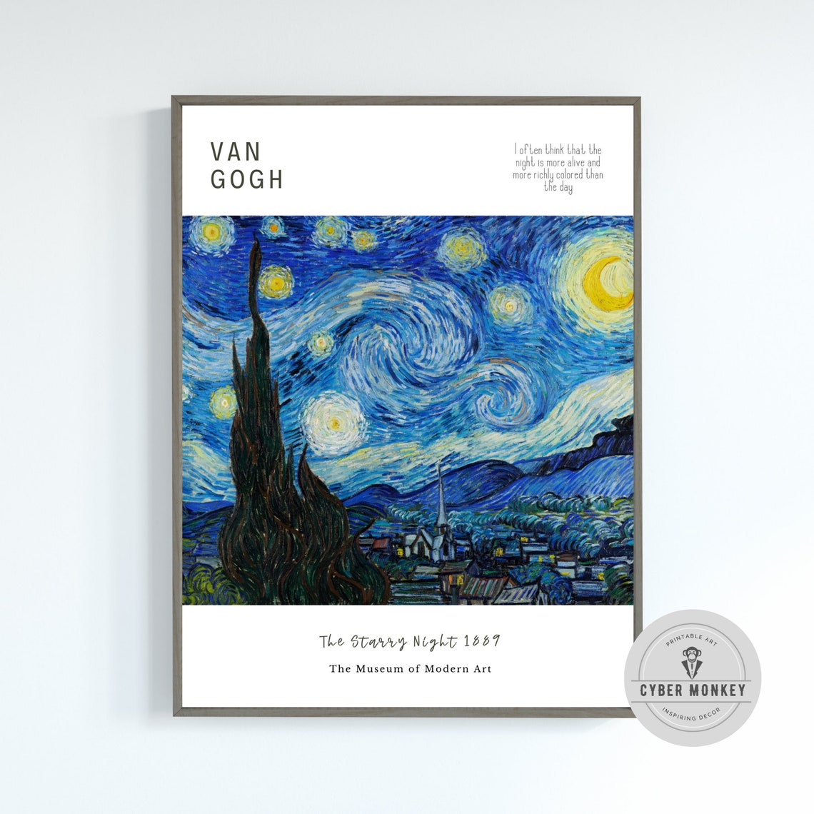 Vincent Van Gogh, Van Gogh Canvas, the Starry Night, Museum Exhibition ...