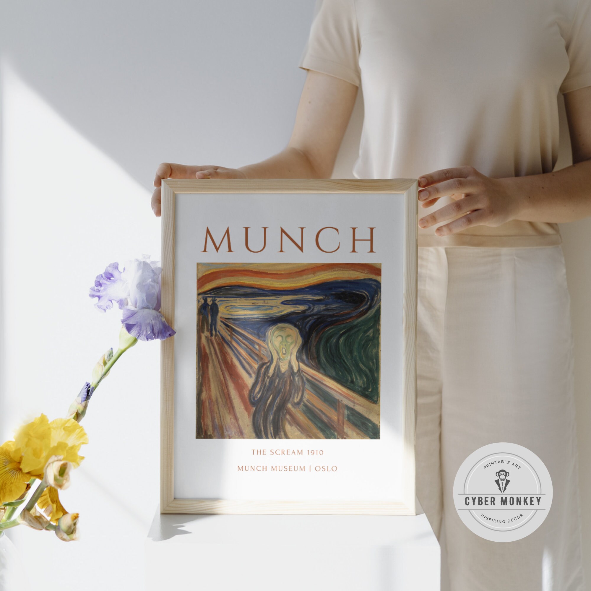 Edvard Munch Edvard Munch Canvas the Scream 1910 Museum - Etsy