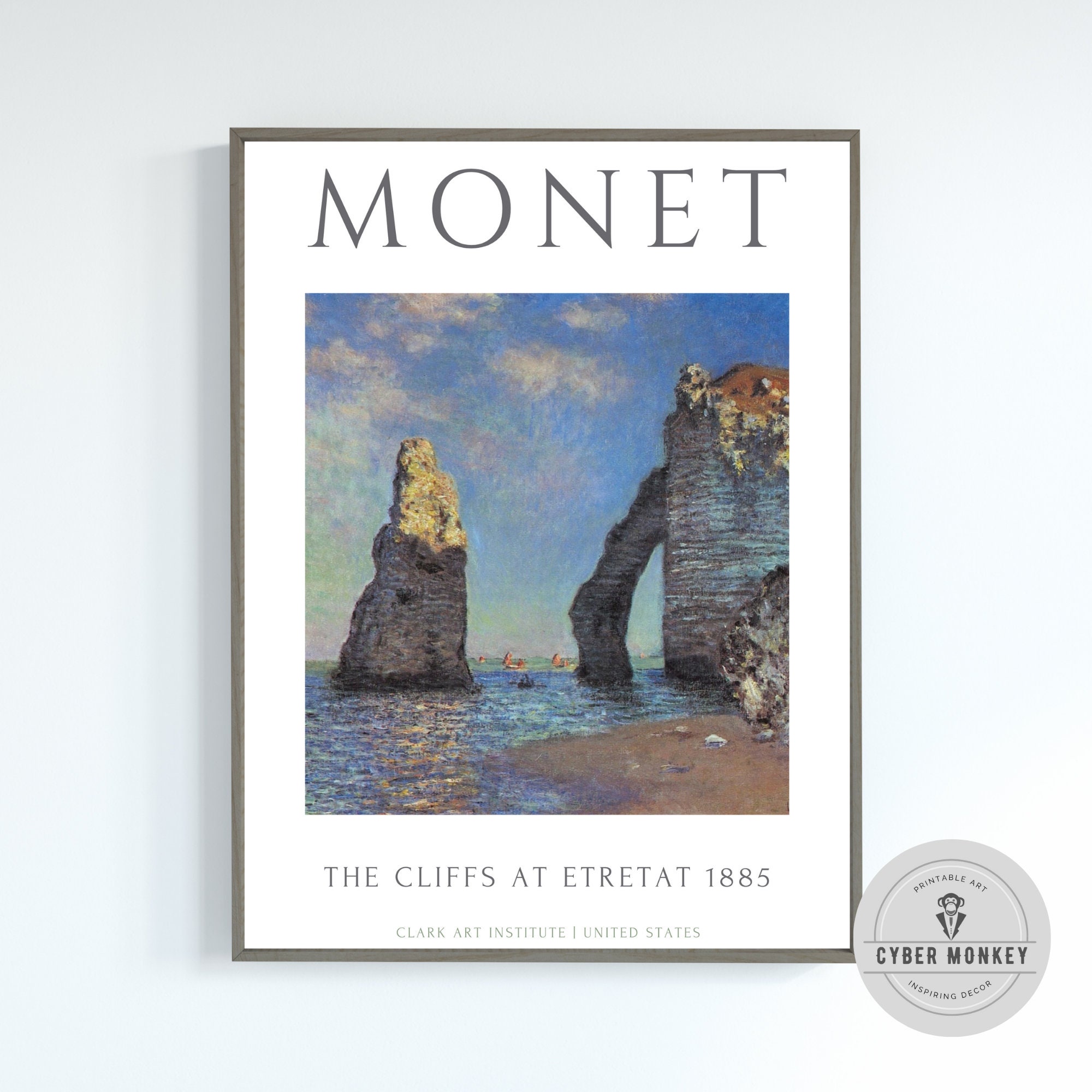 Claude Monet Print, Monet Exhibition Poster, Modern Wall Art for Living ...