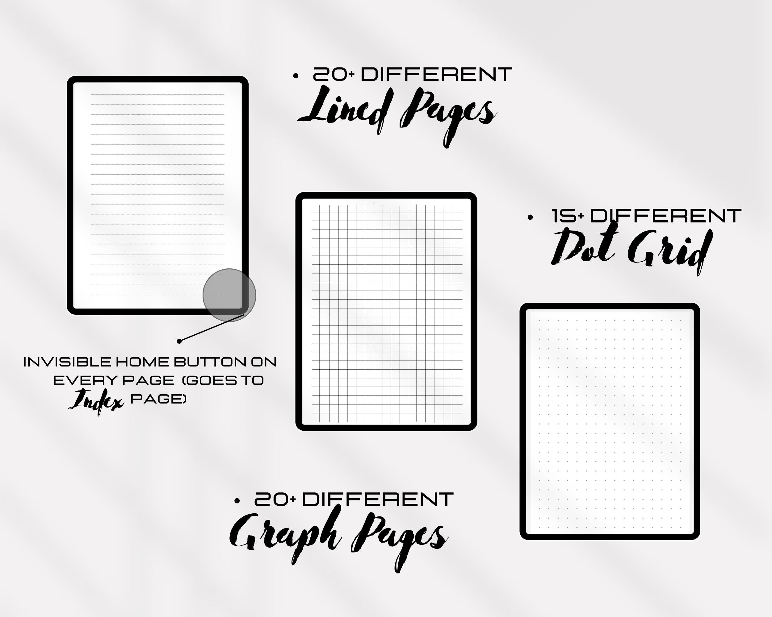 Digital Note Paper, Digital Notes, Note Paper, Lined, Grid, Dotted ...