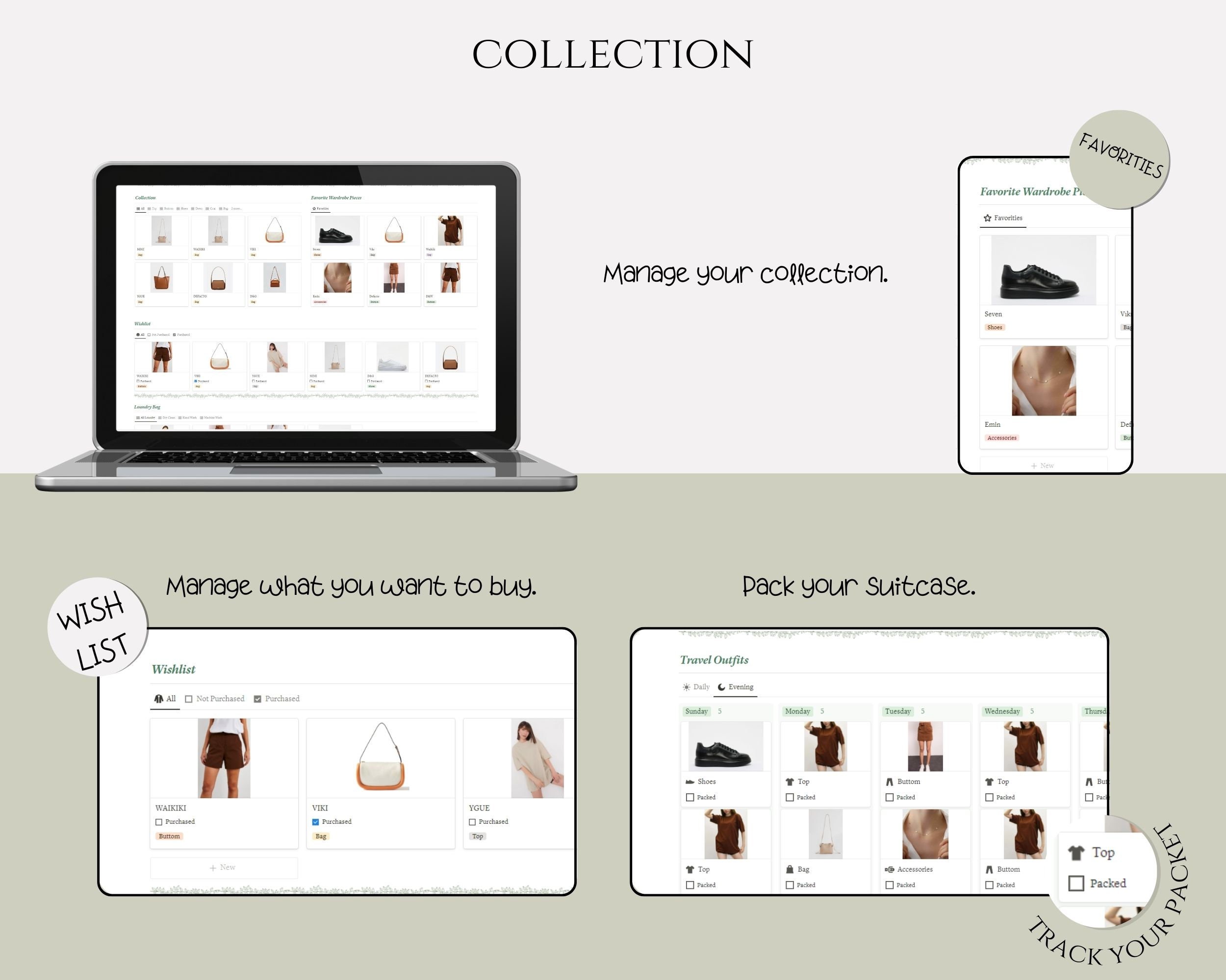 Notion Template Wardrobe Manager, Notion Outfit Planner, Wardrobe ...