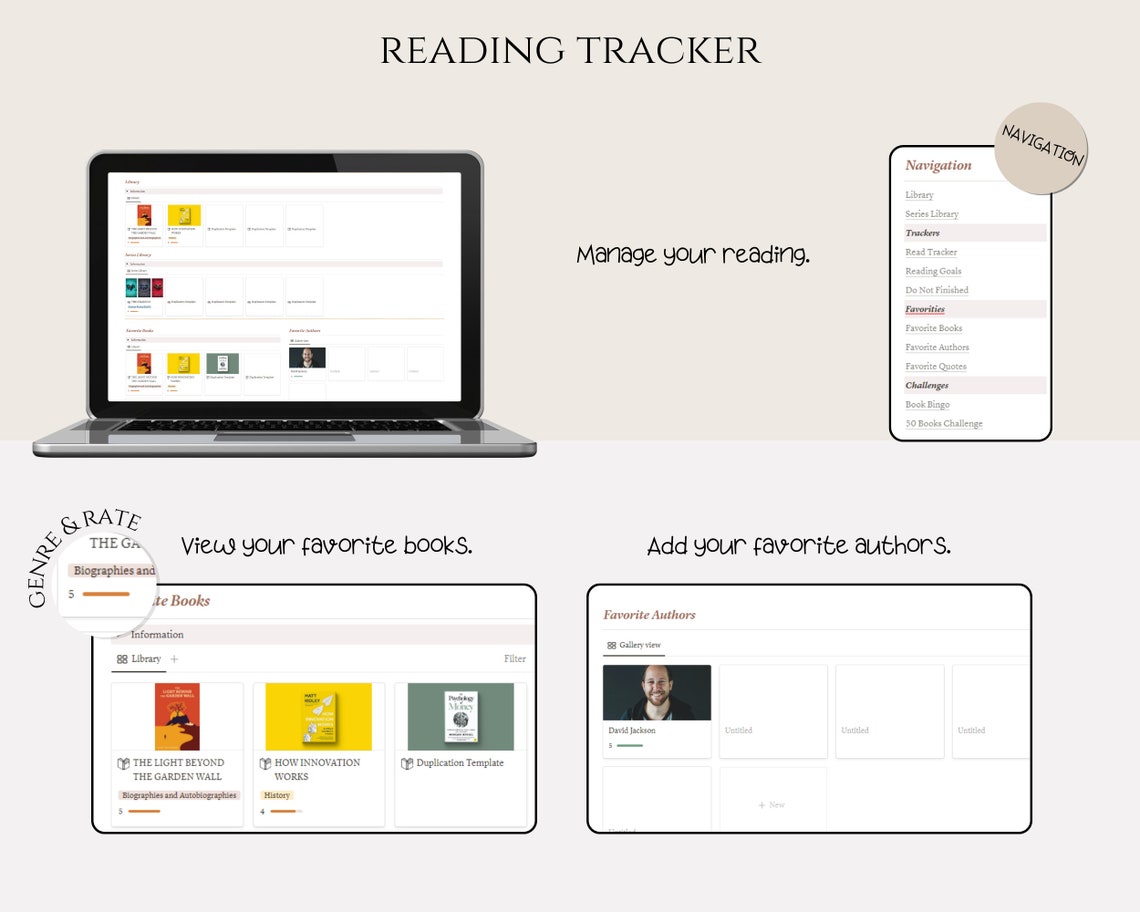 Reading Planner Notion Template ,reading Journal Dark Mode, Notion ...