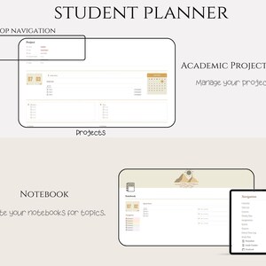 Extended Student Planner Notion Template Academic Planner Notion ...