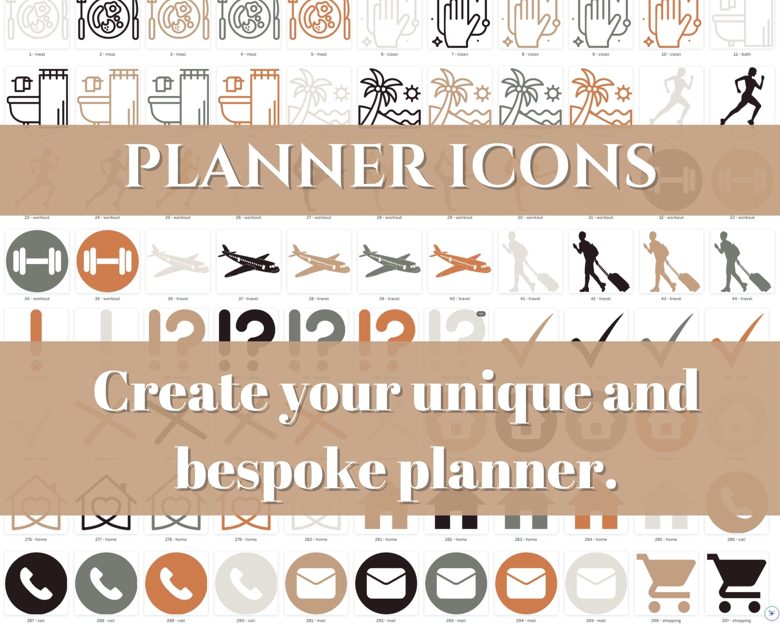 Notion Icons, Fox Edition, Notion Template Icons, Planner Icons, Notion ...