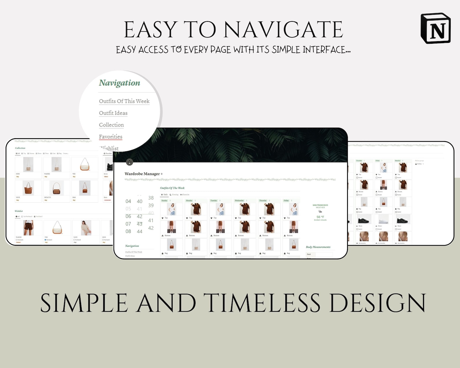 Notion Template Wardrobe Manager, Notion Outfit Planner, Wardrobe ...