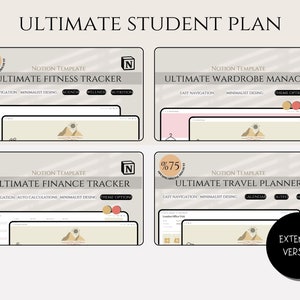 Extended Student Planner Notion Template Academic Planner Notion ...